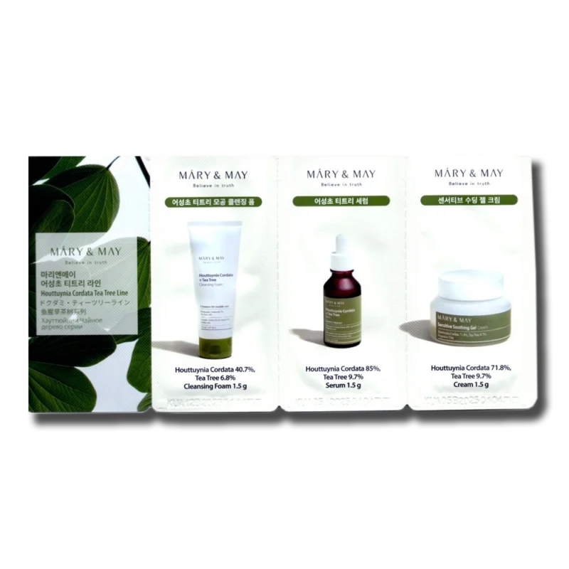 Набір пробників Mary&May Houttuynia Cordata Tea Tree Line Sachet ...
